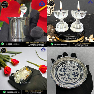 Pure Silver Aarti Set - 177 grams - | Custom Orders & Bulk from Silver ...