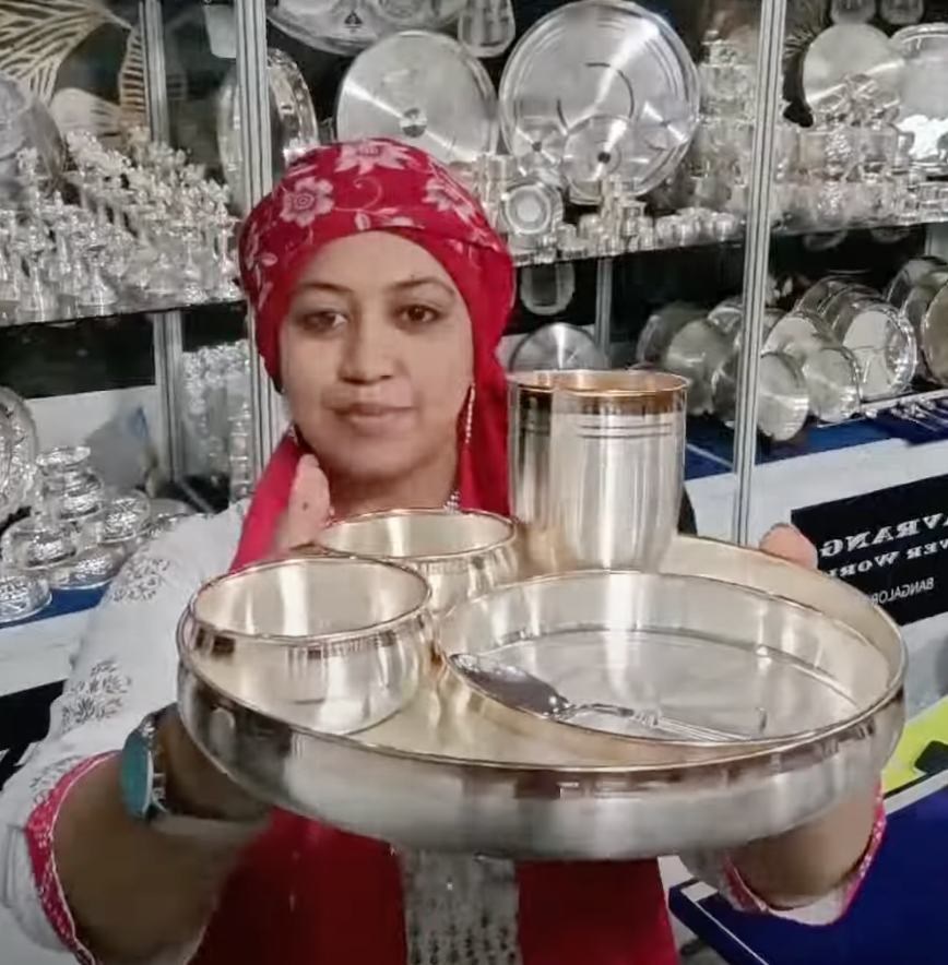 Exclusive 925 Silver Dinner Thali Sets & Silver Feeding Sets ...