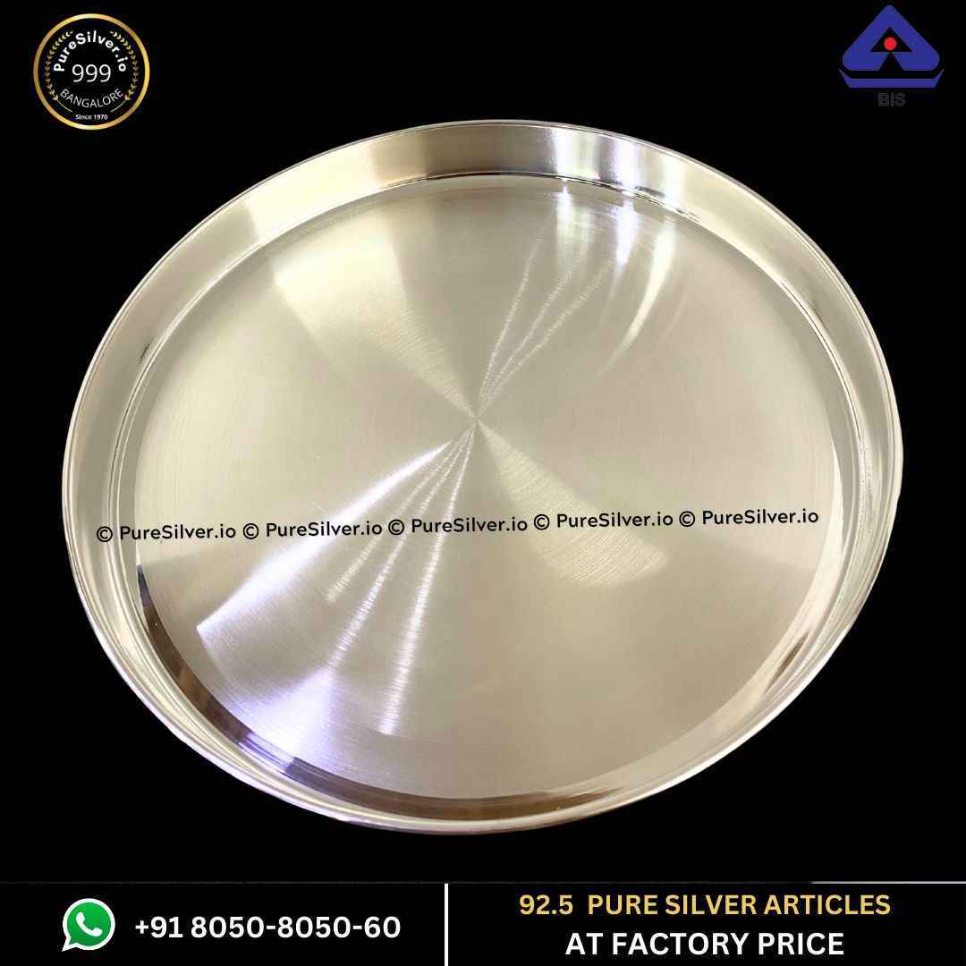457 grams BIS Hallmarked Silver Bombay Plate for Baby | Silver Thali ...