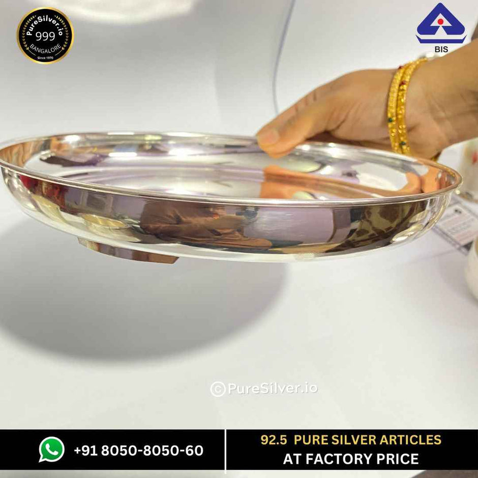 Buy Pure Silver Dinner Set Designs | Pure Silver Thali Set – PureSilver.io