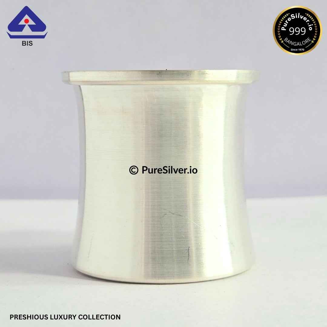 925 Silver Panchpatra - 390 ml, 3.75 inches (~120 grams) PANCHAPATRA ...