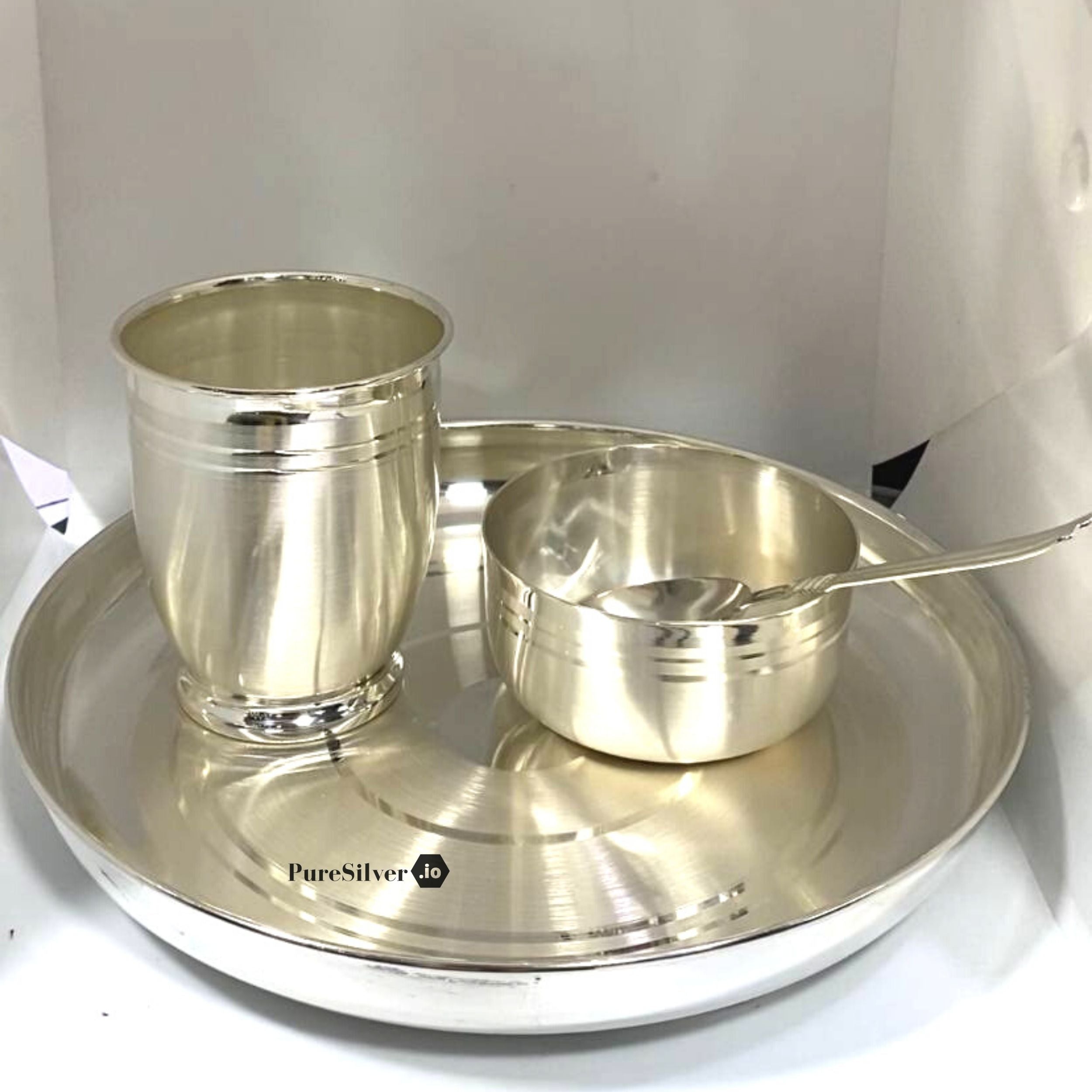 Shop Silver Thali Sets for Home and Gifting – PureSilver.io