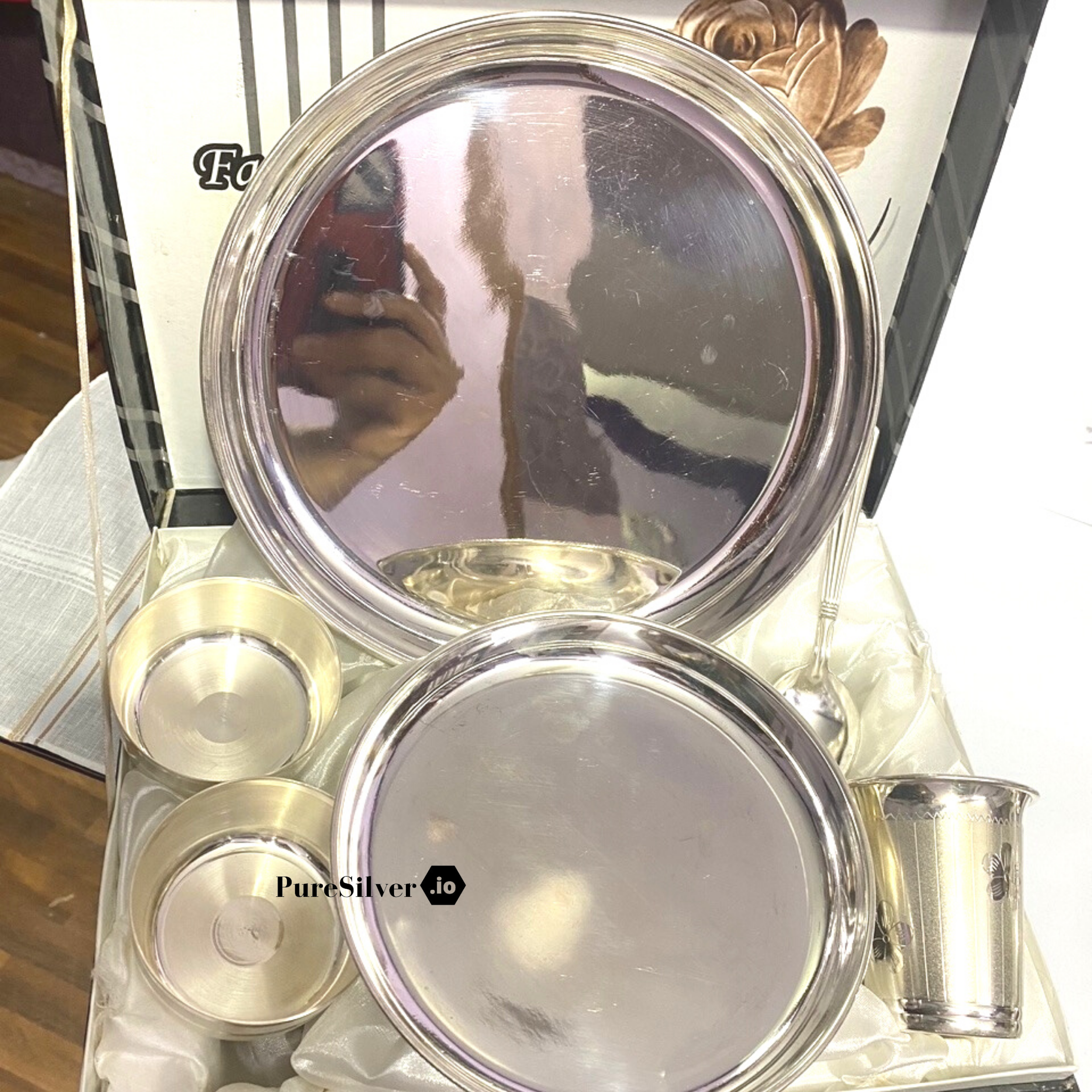 616 grams Silver Dinner Set For 6 [Customizable] | Custom Silver ...